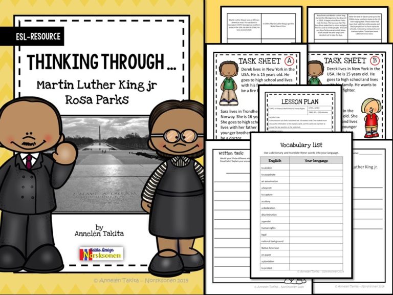 Thinking Through: Martin Luther King jr and Rosa Parks (Lesson Plan ...
